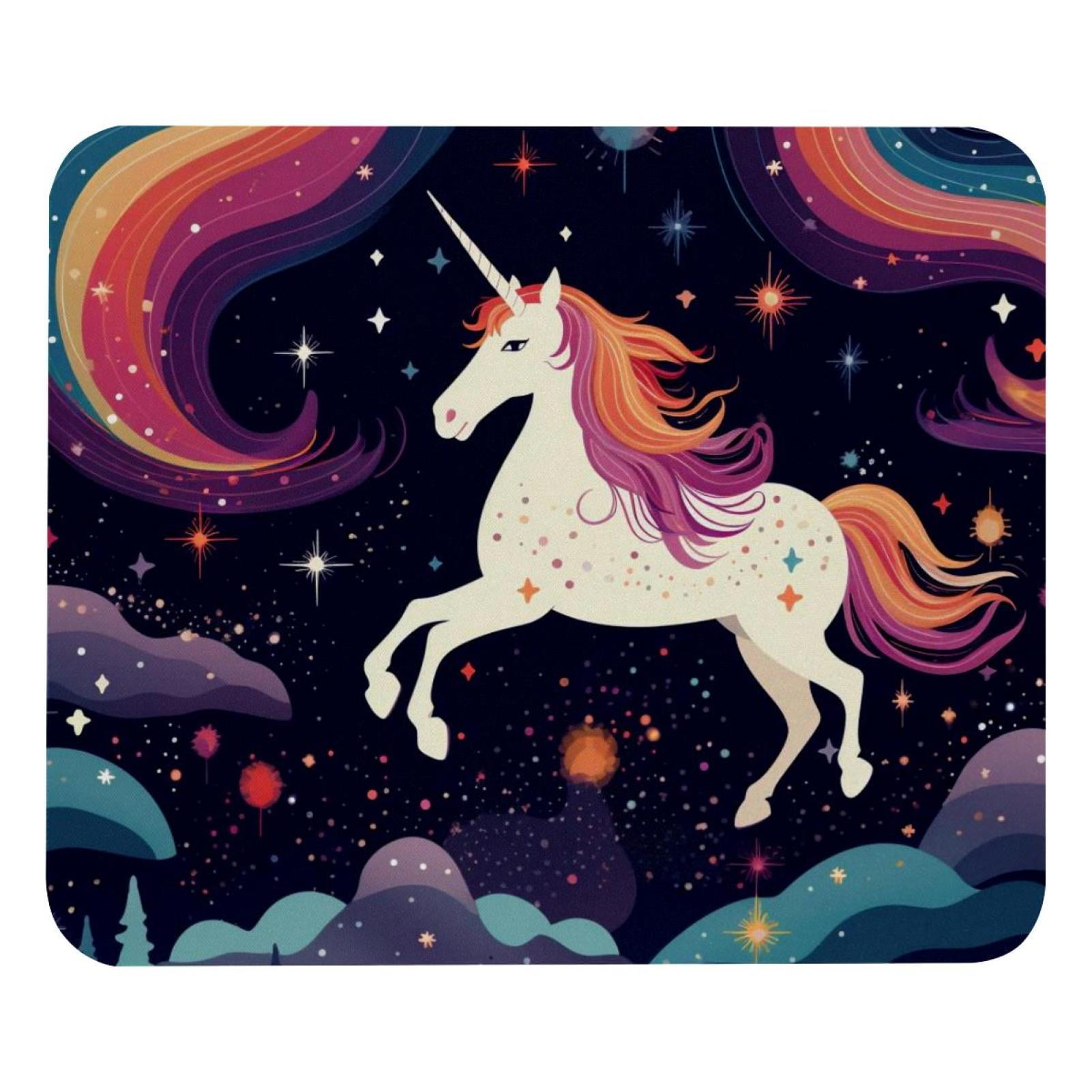 Starry Unicorn Mouse Pad, Rubber Base Computer Mouse Pads for Wireless Mouse - Walmart.com