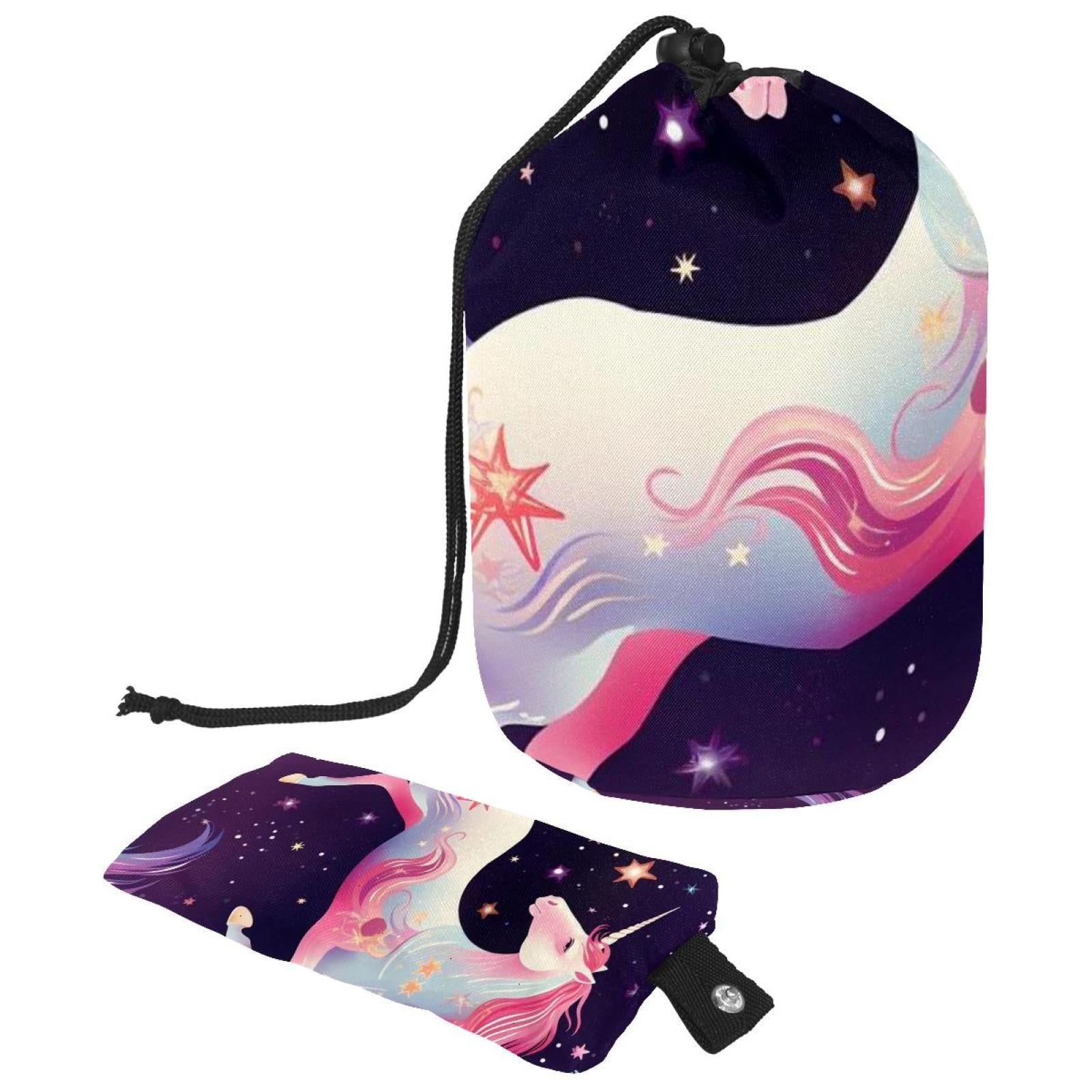 Starry Unicorn Portable Drawstring Foldable Travel Mesh Bag Shower Bag ...