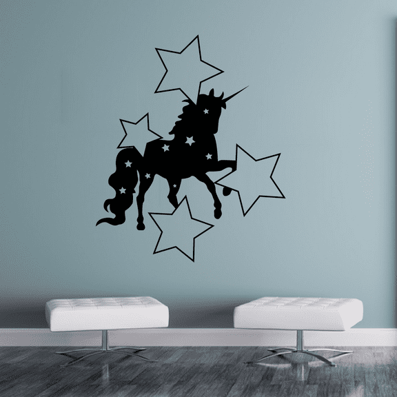 Believe In Magic Rainbow Unicorn Magical Unicorns Wall Sticker Art ...