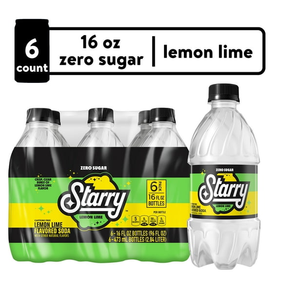 Starry Zero Winter Soda Pop, 2 Flavor Variety Pack, 12 fl oz 18 Cans ...