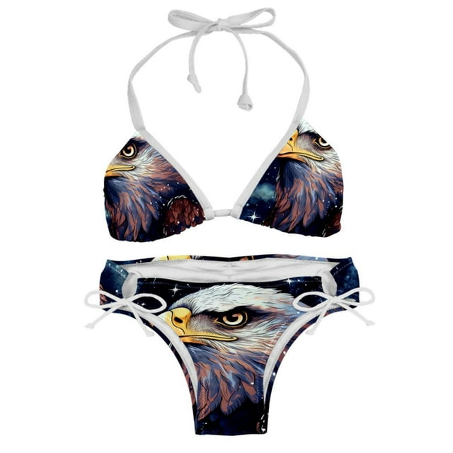 Starry bird Bikini Set Swim Suit Detachable Sponge Adjustable Strap Two ...