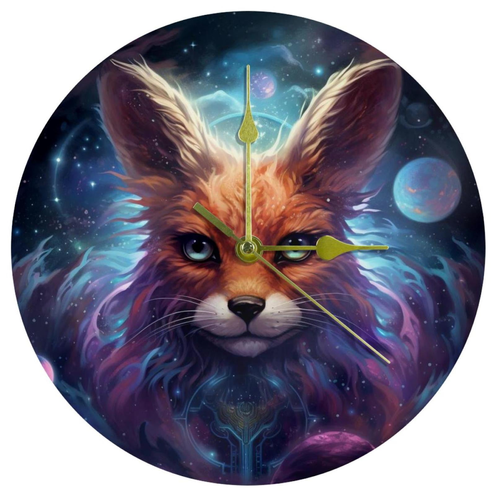 Starry sky animals Circular Acrylic Wall Clock - Elegant Timepiece for ...