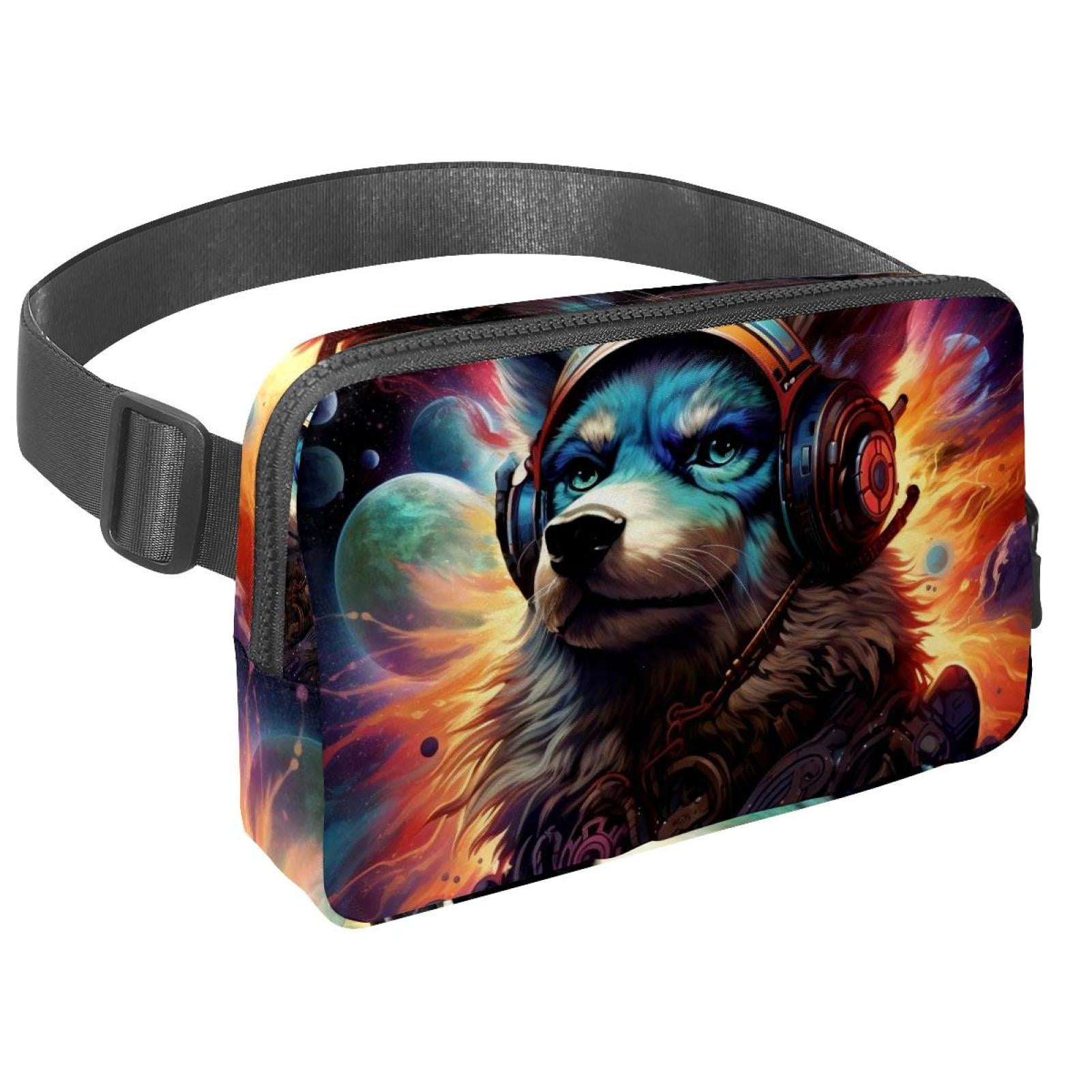 Starry sky animals Lightweight Adjustable Belt Bag with Extension Strap ...