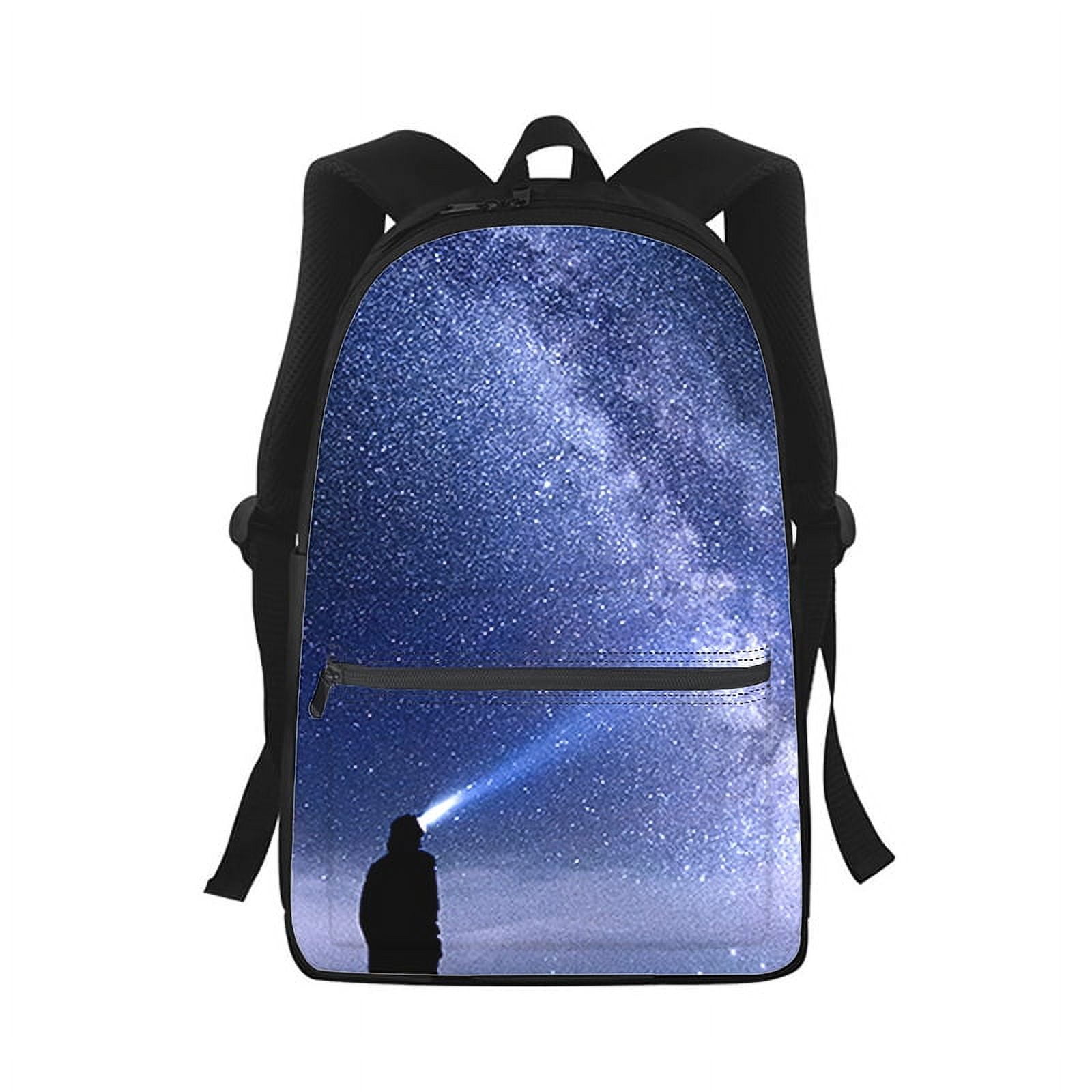 Starry sky night view landscape Men Women Backpack 3D Print Fashion ...