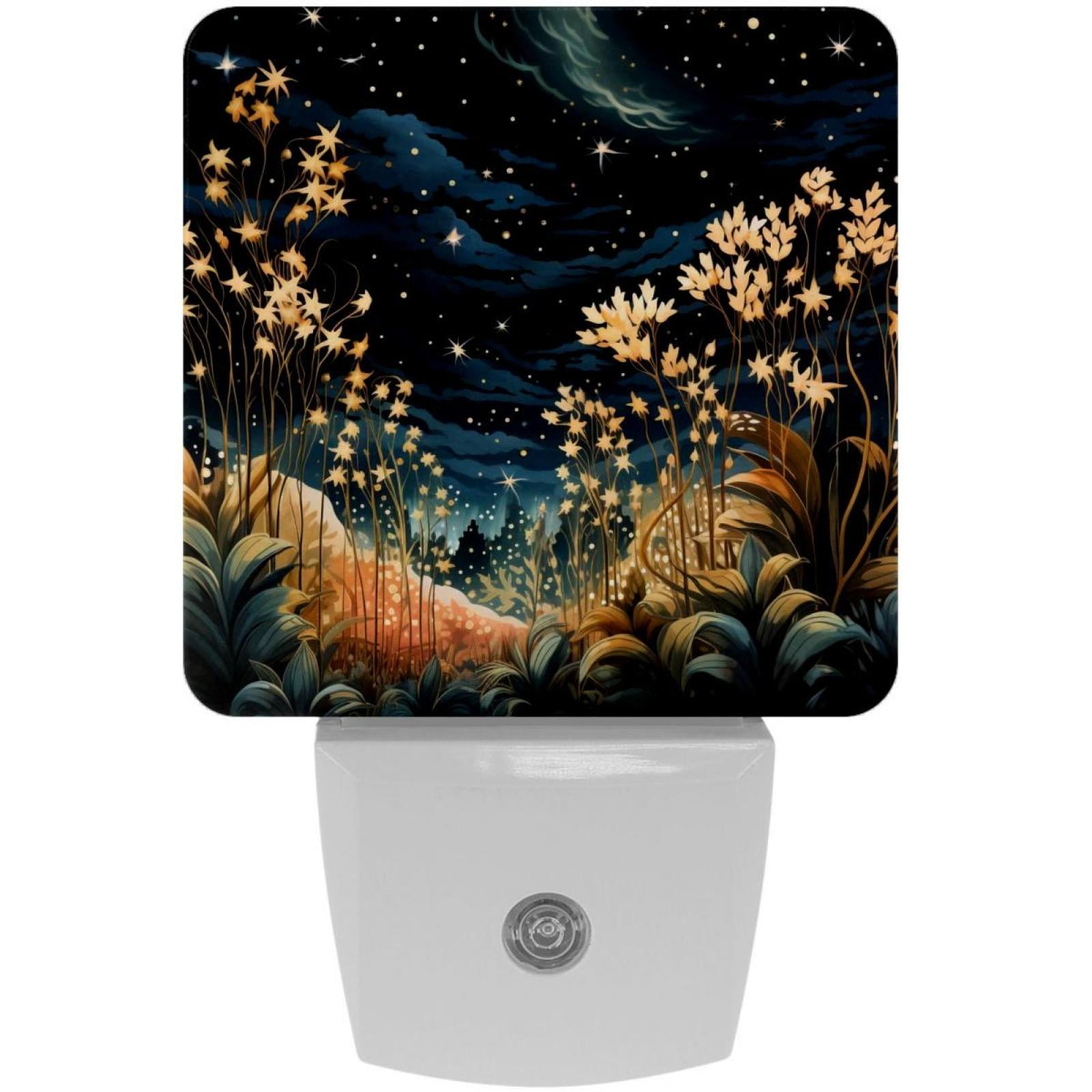Starry sky plants LED Square Night Lights for Bedroom and Living Room, Decorative Mood Lighting ...