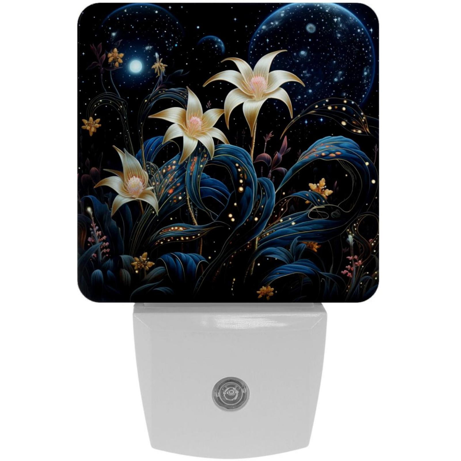 Starry sky plants LED Square Night Lights - Bright and Compact Bedroom ...