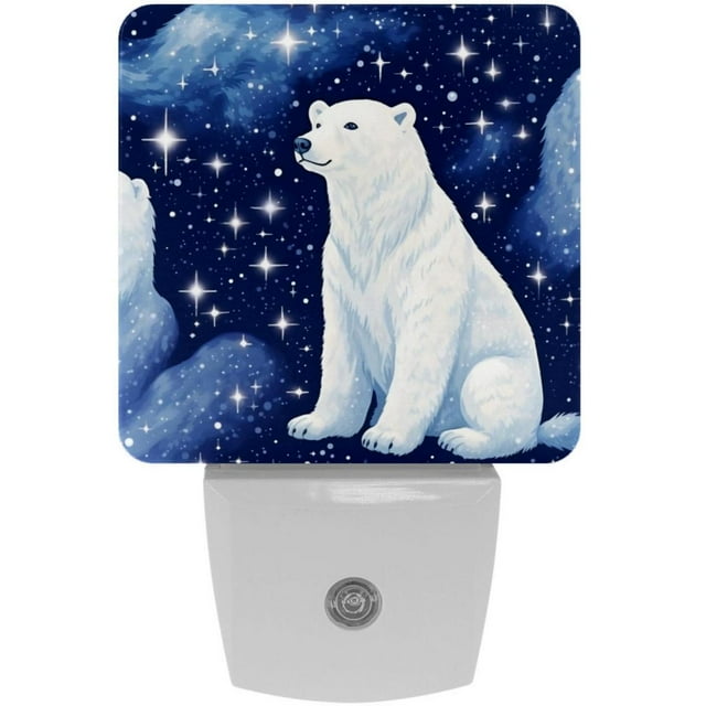 Starry sky polar bear Enhance Your Space with LED Square Night Lights ...