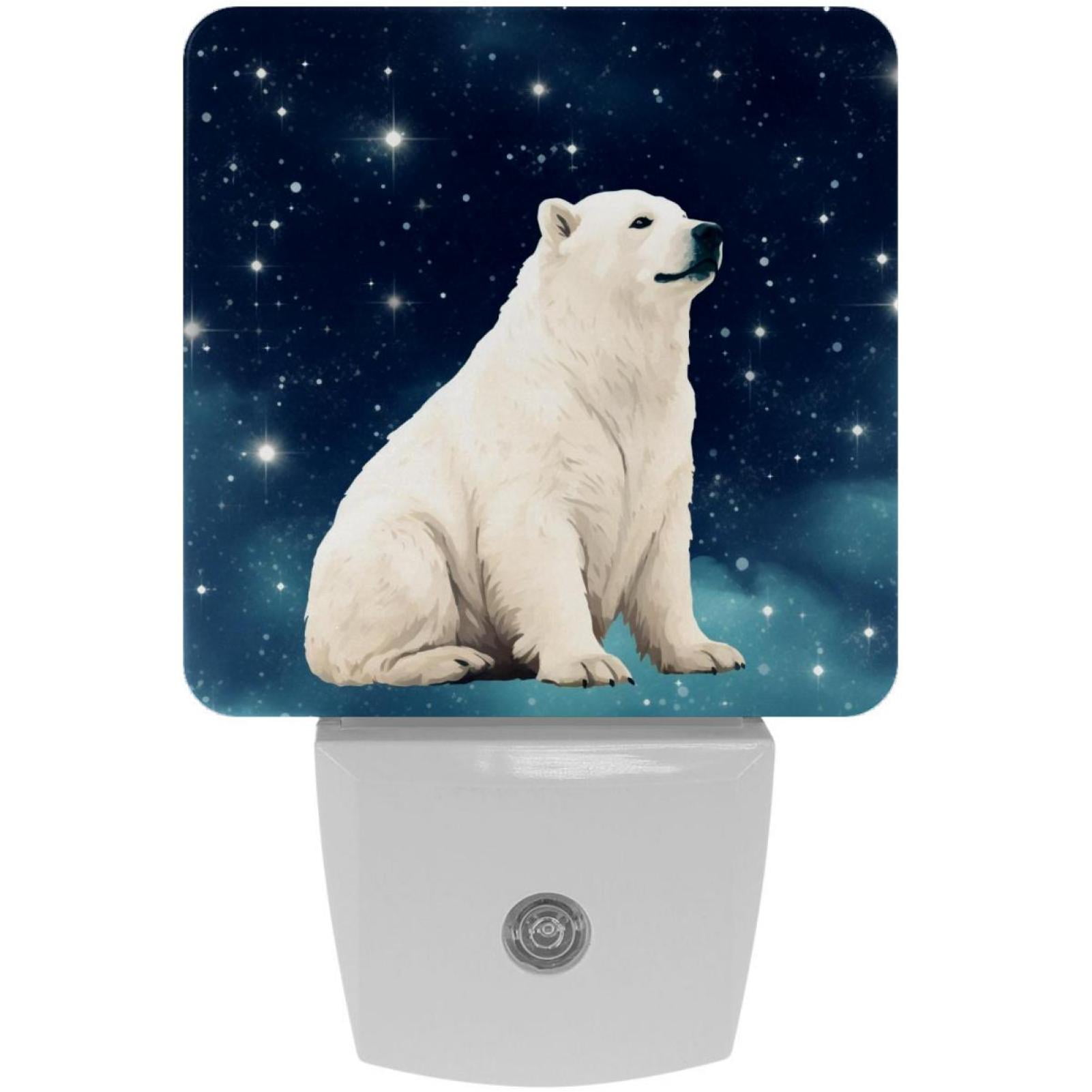 Starry sky polar bear LED Square Night Lights - Energy Efficient Plug ...