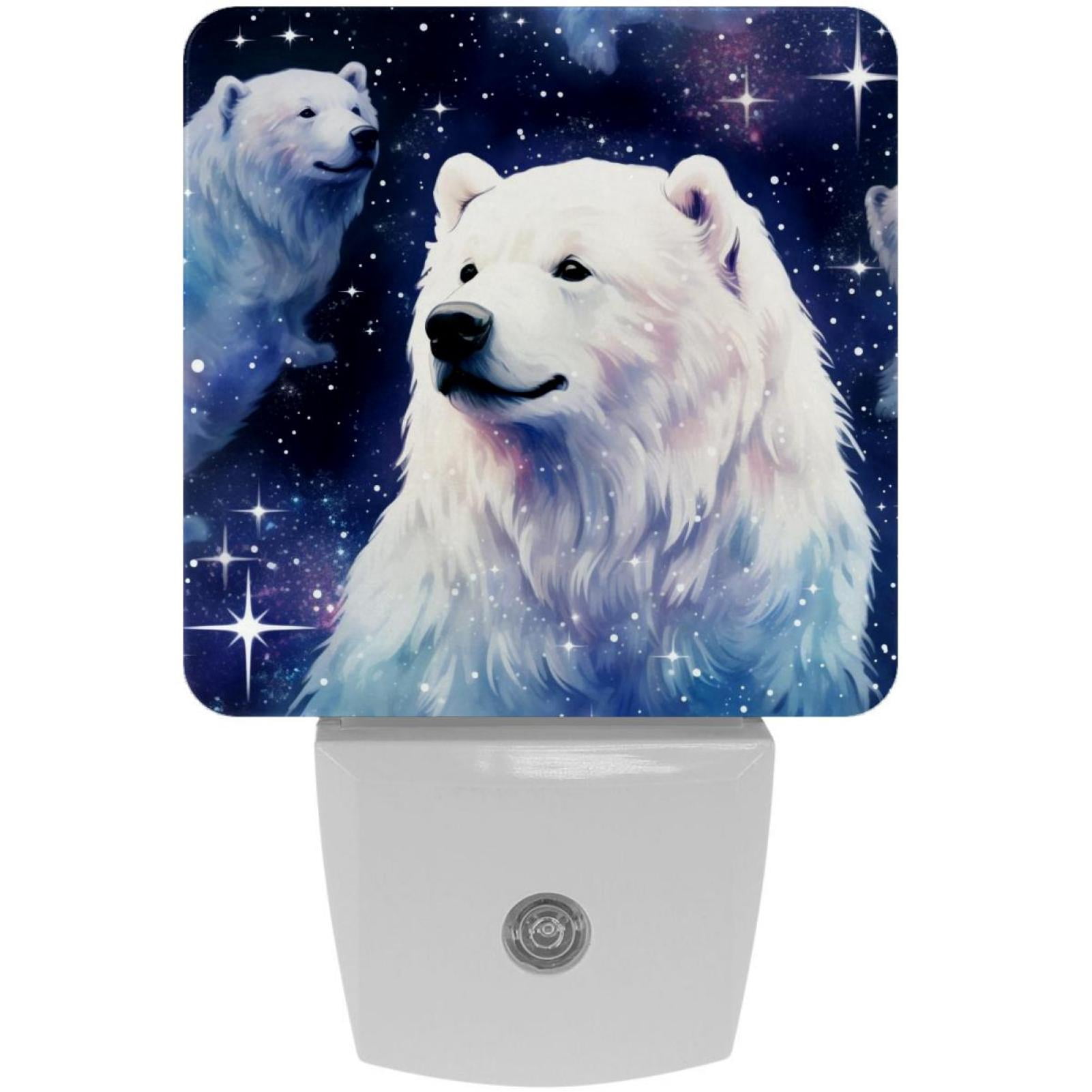 Starry sky polar bear LED Square Night Lights - Energy Efficient Plug ...