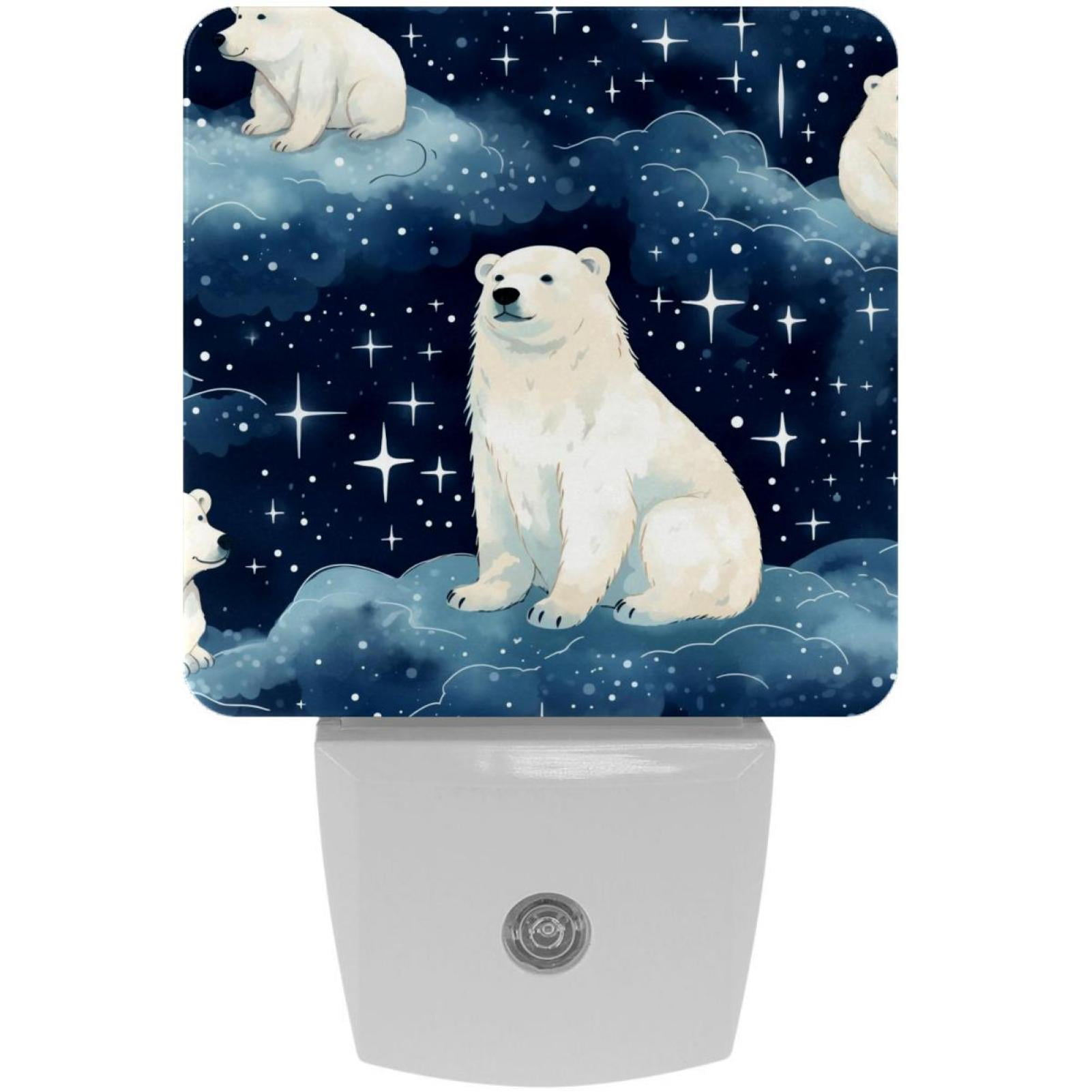 Starry sky polar bear LED Square Night Lights- Energy Efficient and Stylish Illumination for ...