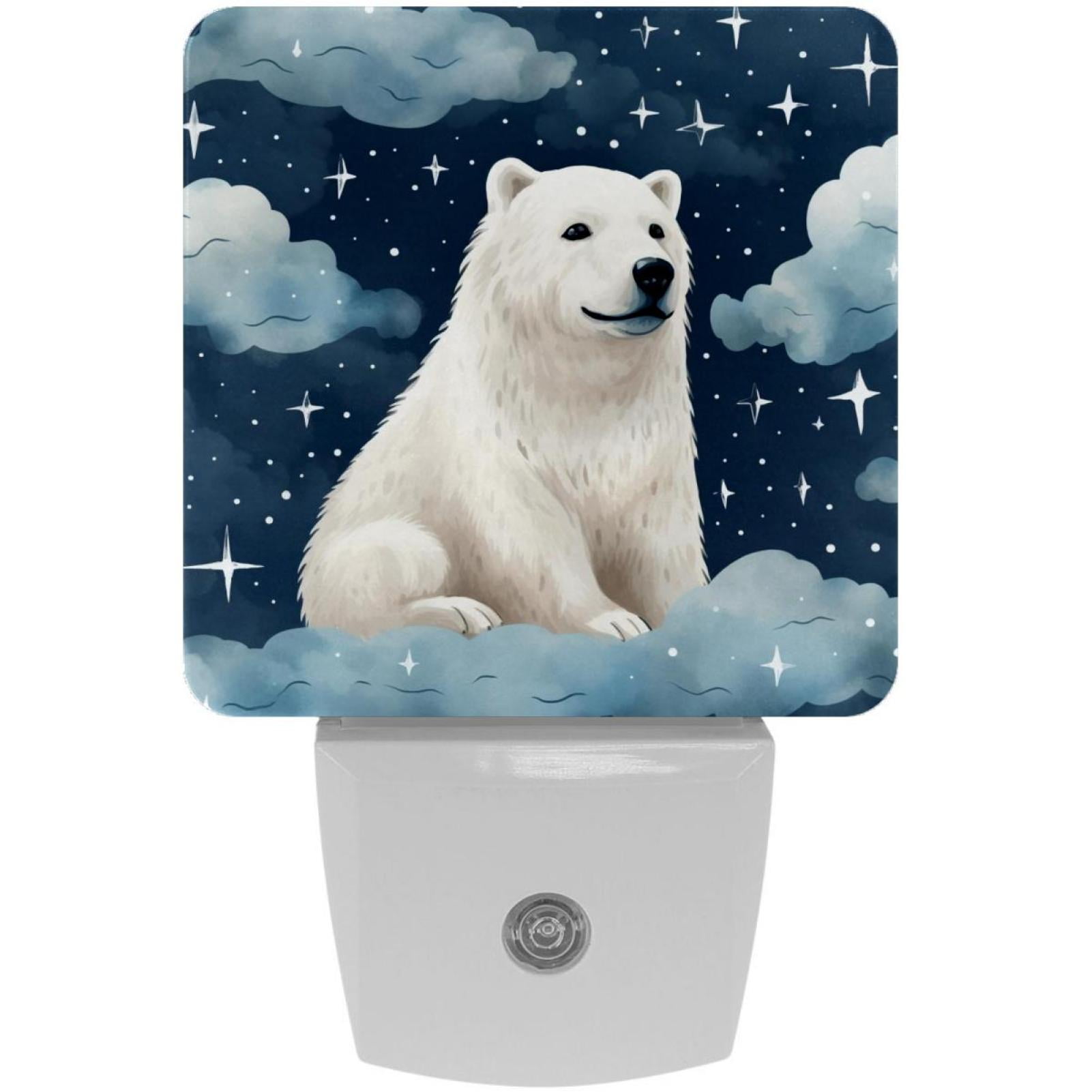Starry sky polar bear LED Square Night Lights with Motion Sensor ...