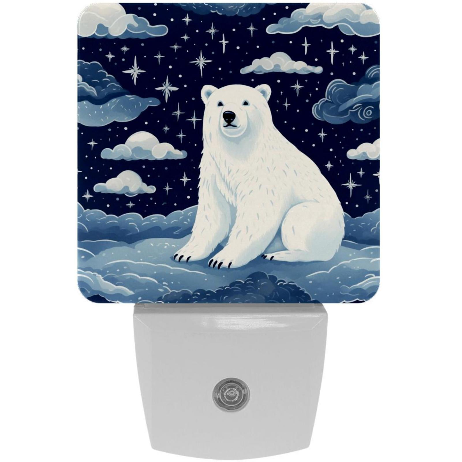 Starry sky polar bear LED Square Night Lights - Small and Stylish ...