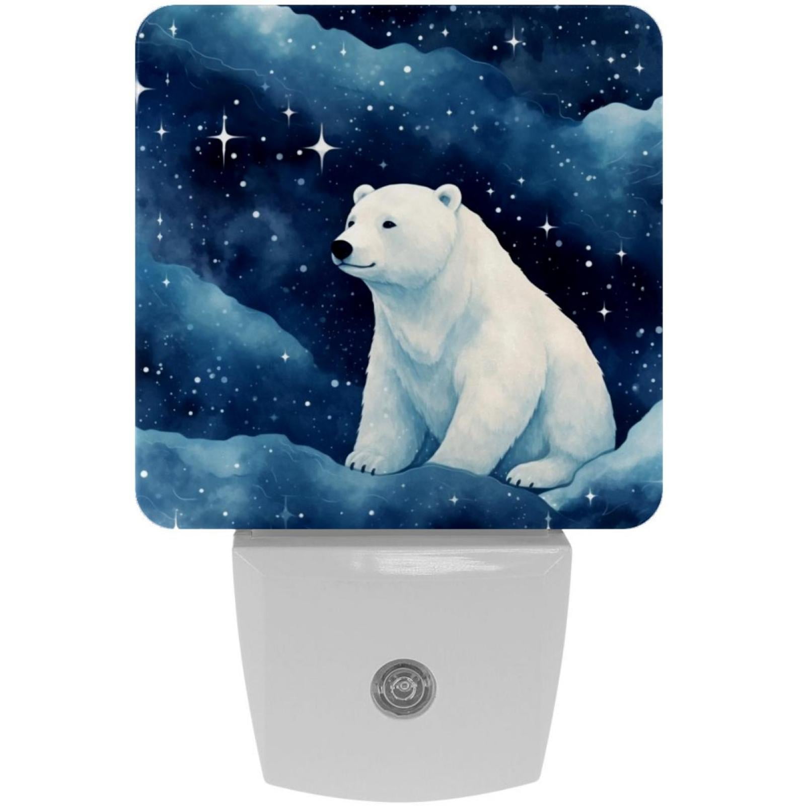 Starry sky polar bear LED Square Night Lights - Stylish and Functional Nightlight for Better ...