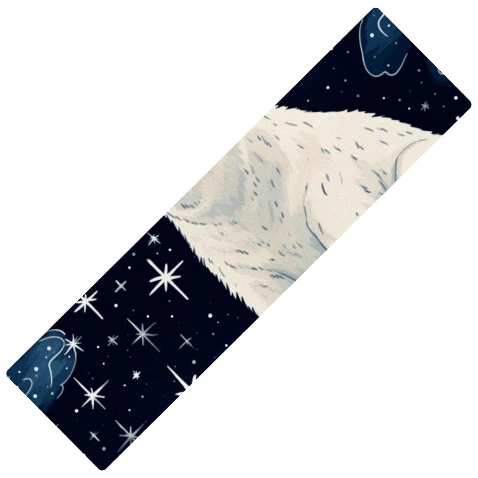 Starry sky polar bear Rectangular Kitchen Runner Rubber Mats, 15.7"x59 ...