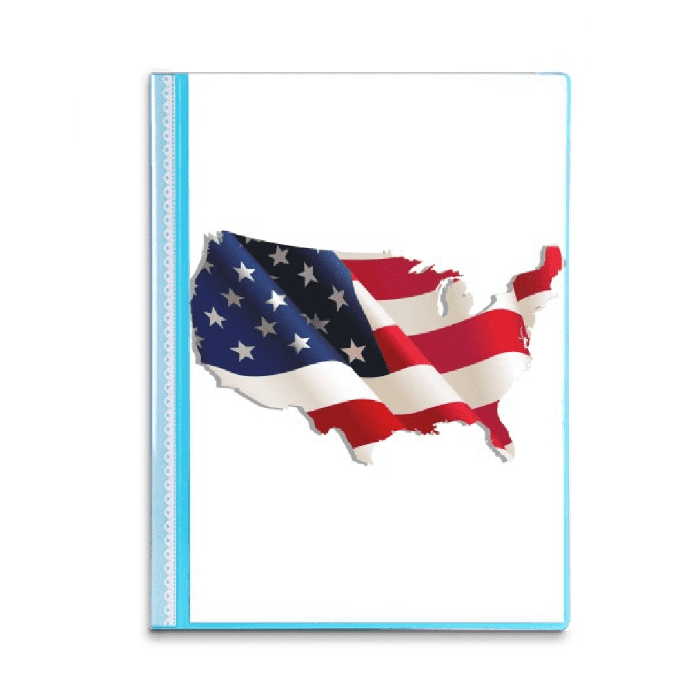 Stars And Stripes America Flag Map Book Sheet Protectors Portfolio ...