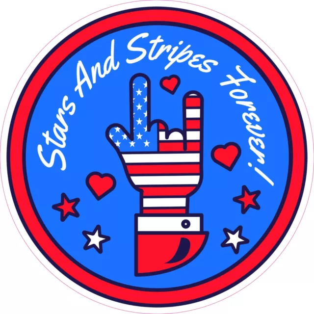 Stars And Stripes Forever Circle Sticker Window Decal Multiple Size ...
