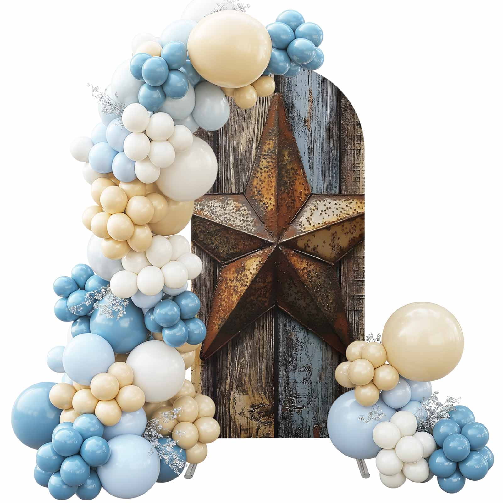 Stars Art Rustic Arch Backdrop Cover, 5FT, Independence Day Wood Grain ...
