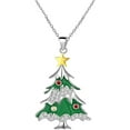 Stars Christmas Tree Pendant Necklace for Women Sweet Christmas Bell ...