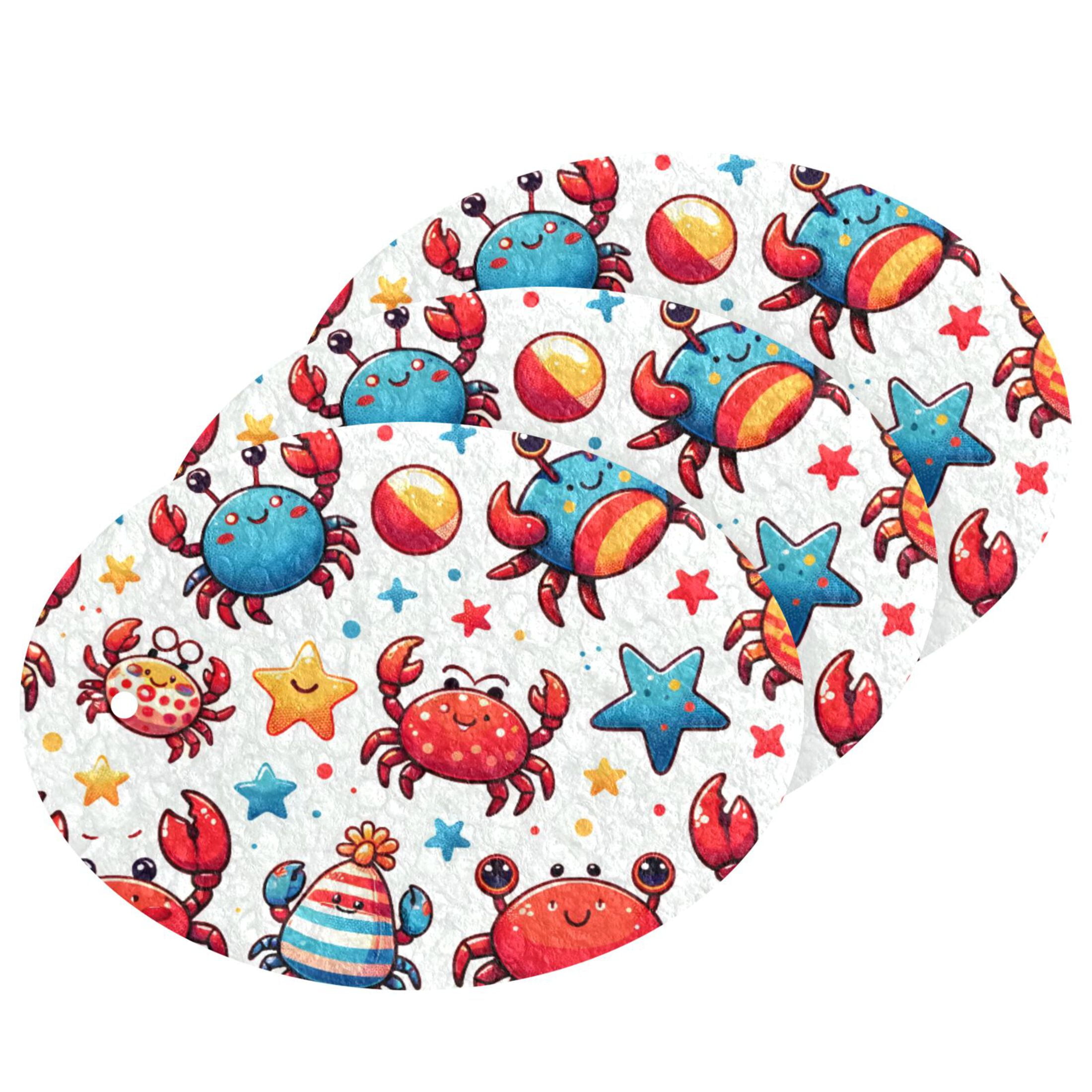 Stars Crabs 3 Pack Dish Sponges Bulk Natural Sponges Compressed Sponges ...