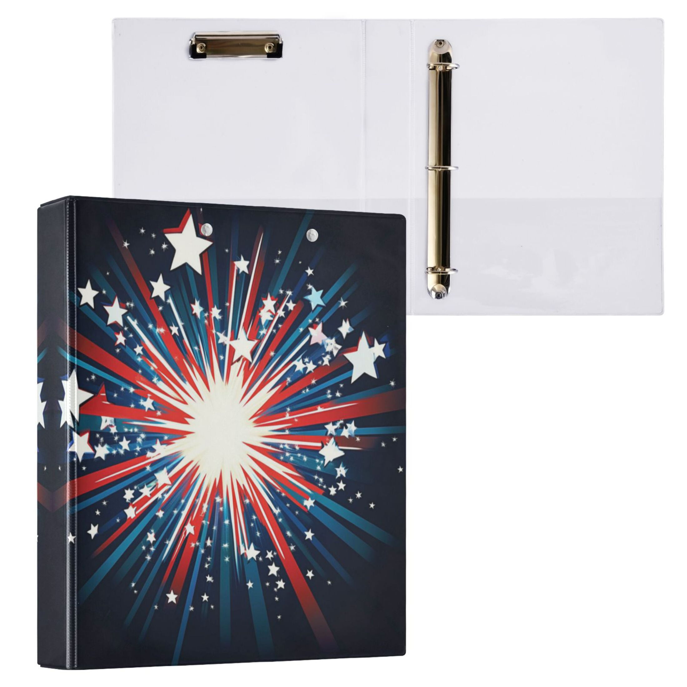 Stars Exploding 3 Ring Hardcover Binders 1.5in Round Rings for Letter ...