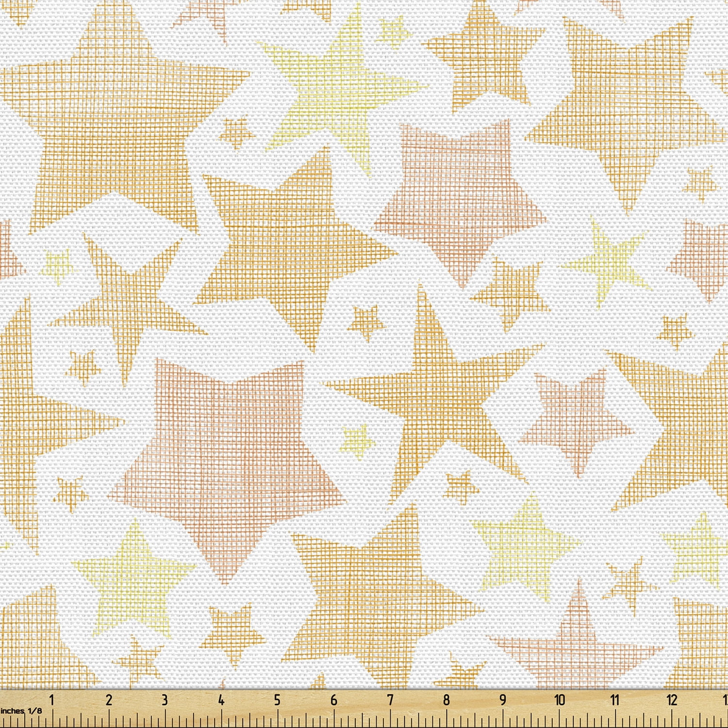 Ambesonne Stars Fabric by the Yard Upholstery, Abstract Heavenly Bodies ...