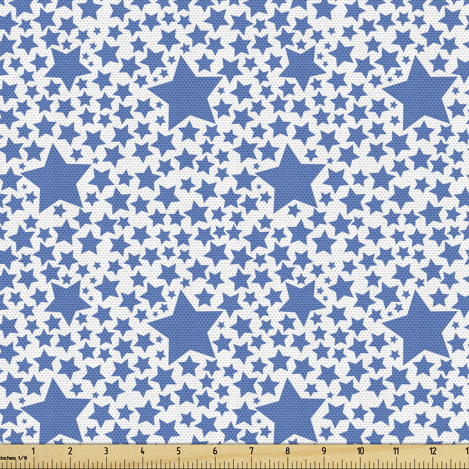 Stars Fabric by the Yard Upholstery, Print of Continuous Star Motifs in ...