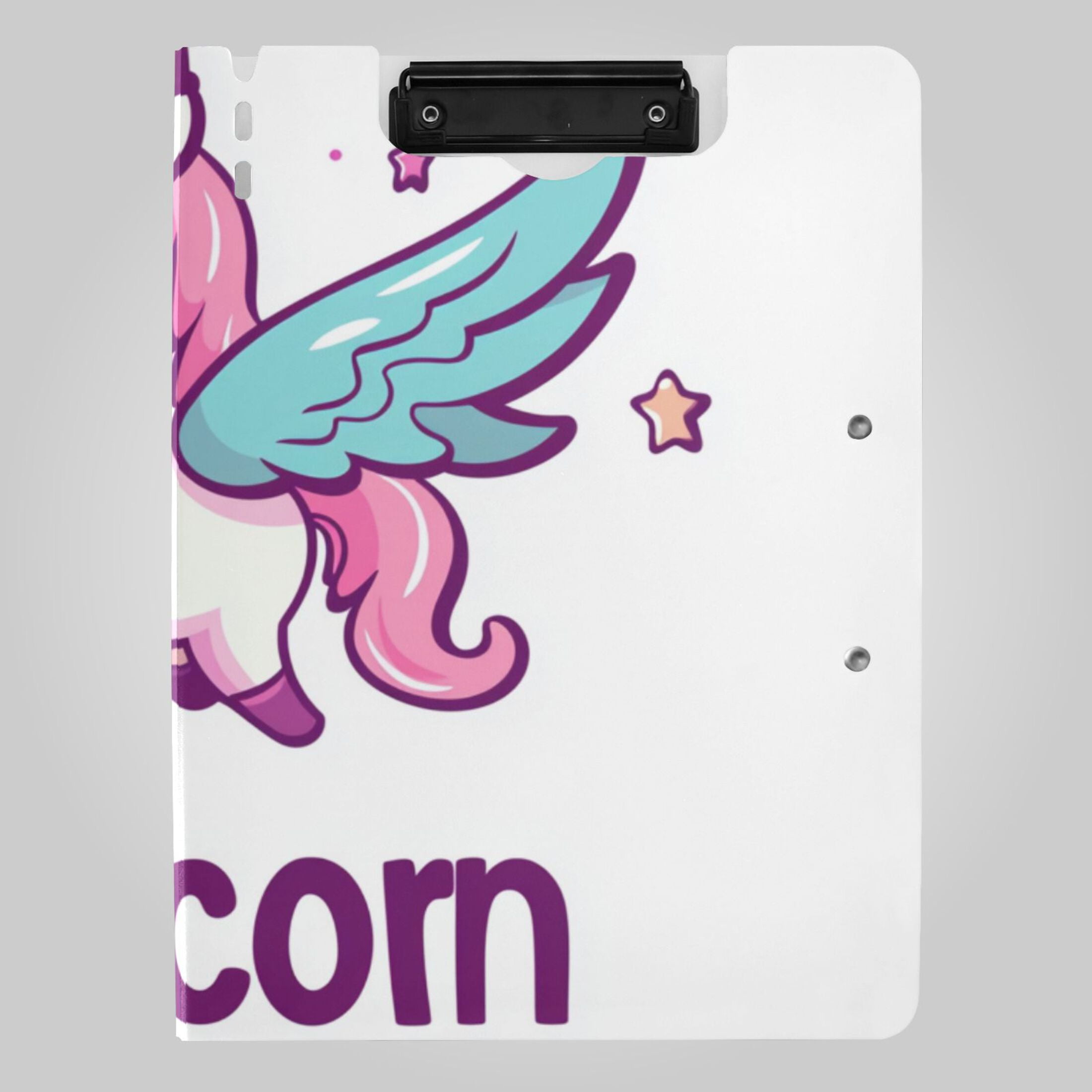 Stars Flying Unicorns Foldable Binder Folder Clipboard with Pen Slot ...