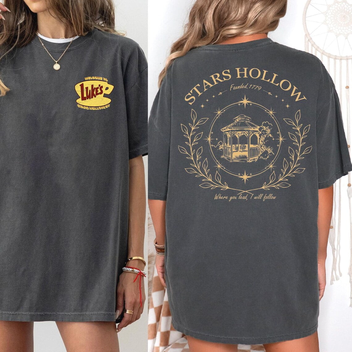 Stars Hollow Shirt, Stars Hollow Where You Lead I Will And Front Stars Hollow Shirt, Alc1463 ...