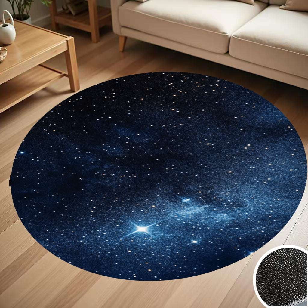 Stars In The Night Sky Round Carpet Living Room Bedroom Home Decoration ...