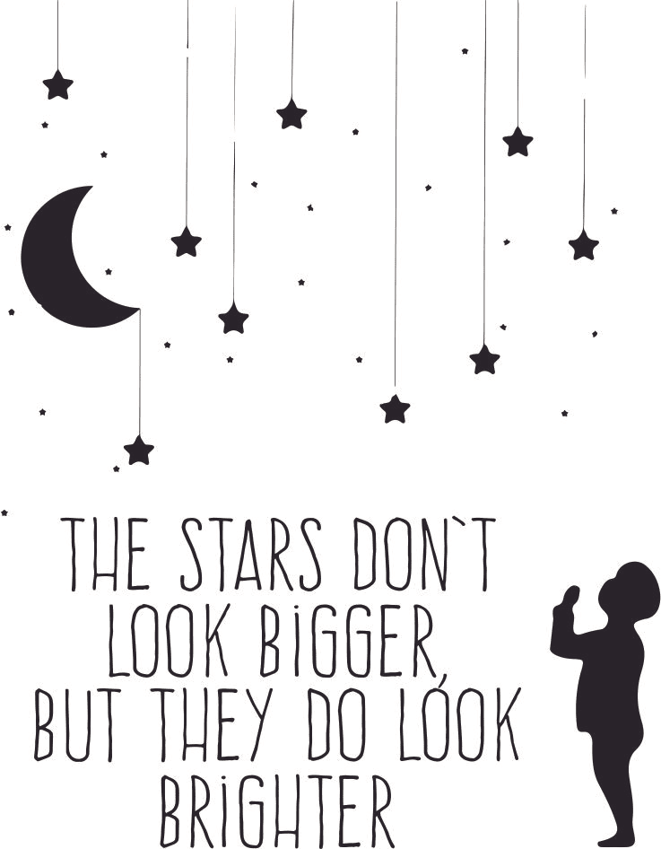 The Stars Don't Look Bigger Inspiring Astronomy Quote Saying Mantra ...