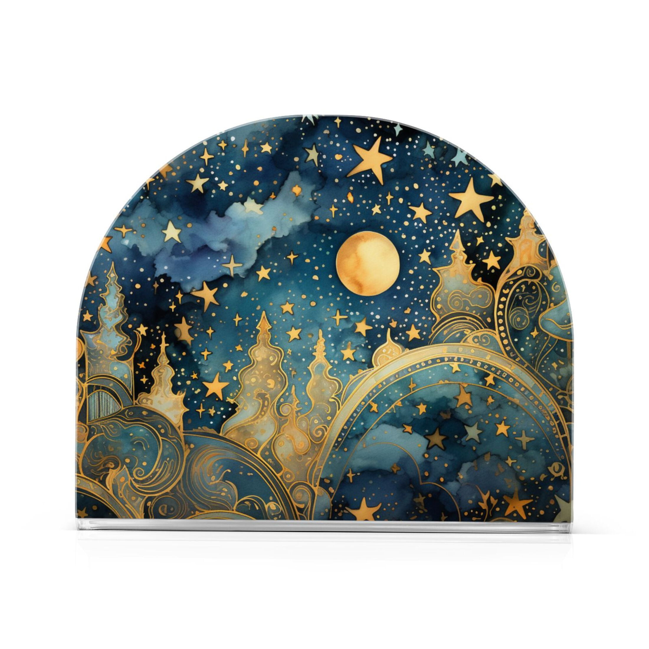 Stars and Moon in Starry Sky Napkin Holder for Table Clear Napkin Stand ...