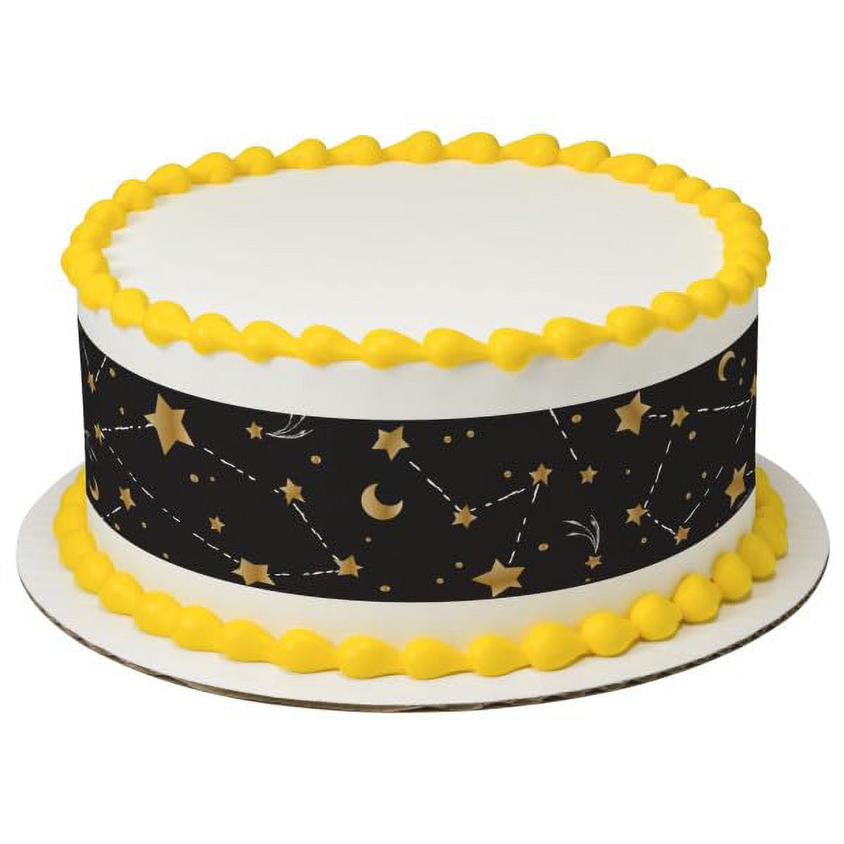 Stars, Moon graduation PhotoCake® Edible Cake Border 2.5x10 inchs ...