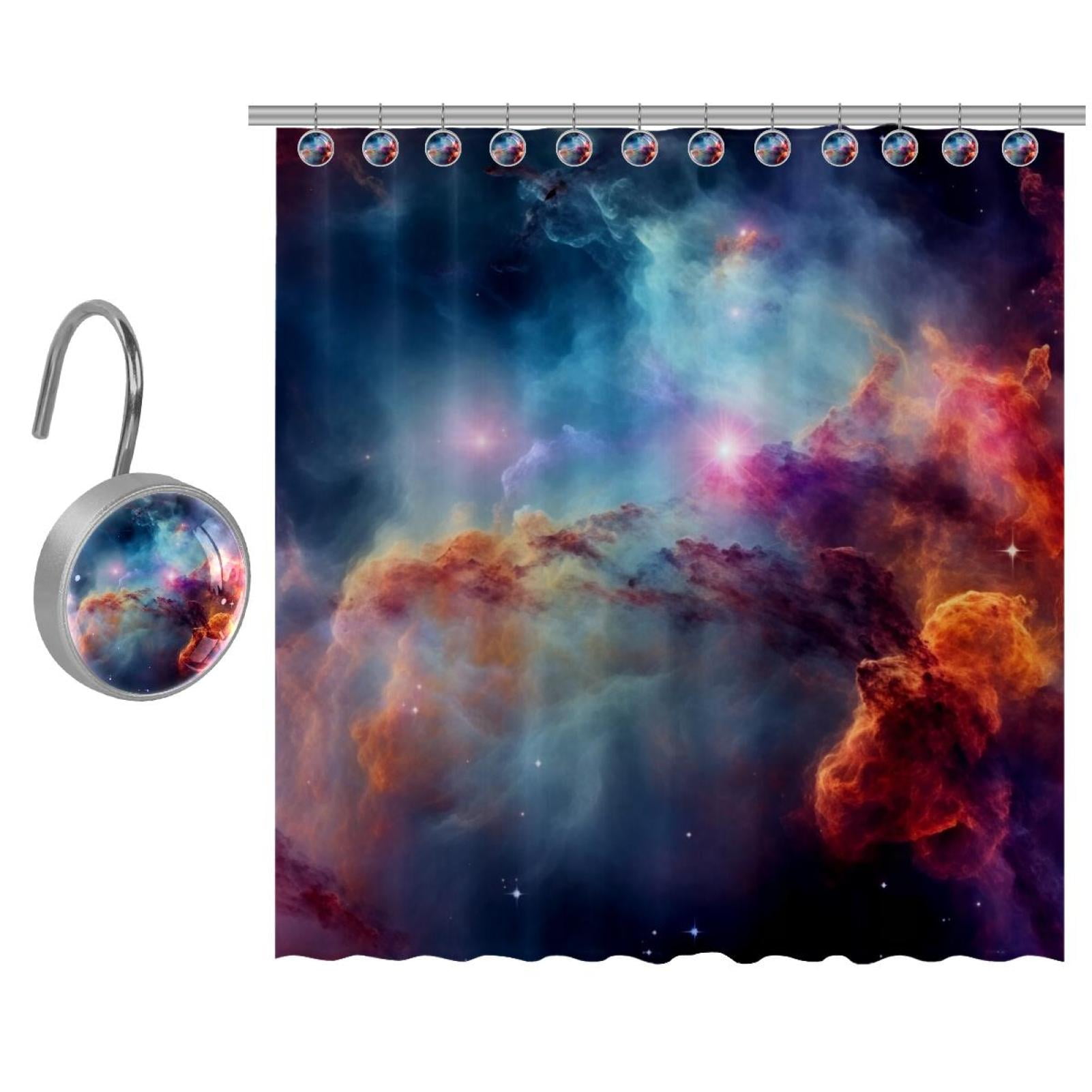 Stars Nebula Shower Curtains for Bathroom - Odorless Curtain for ...