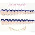 Stars On The Horizon French Manicure Short Square Press On Nails - 24 ...