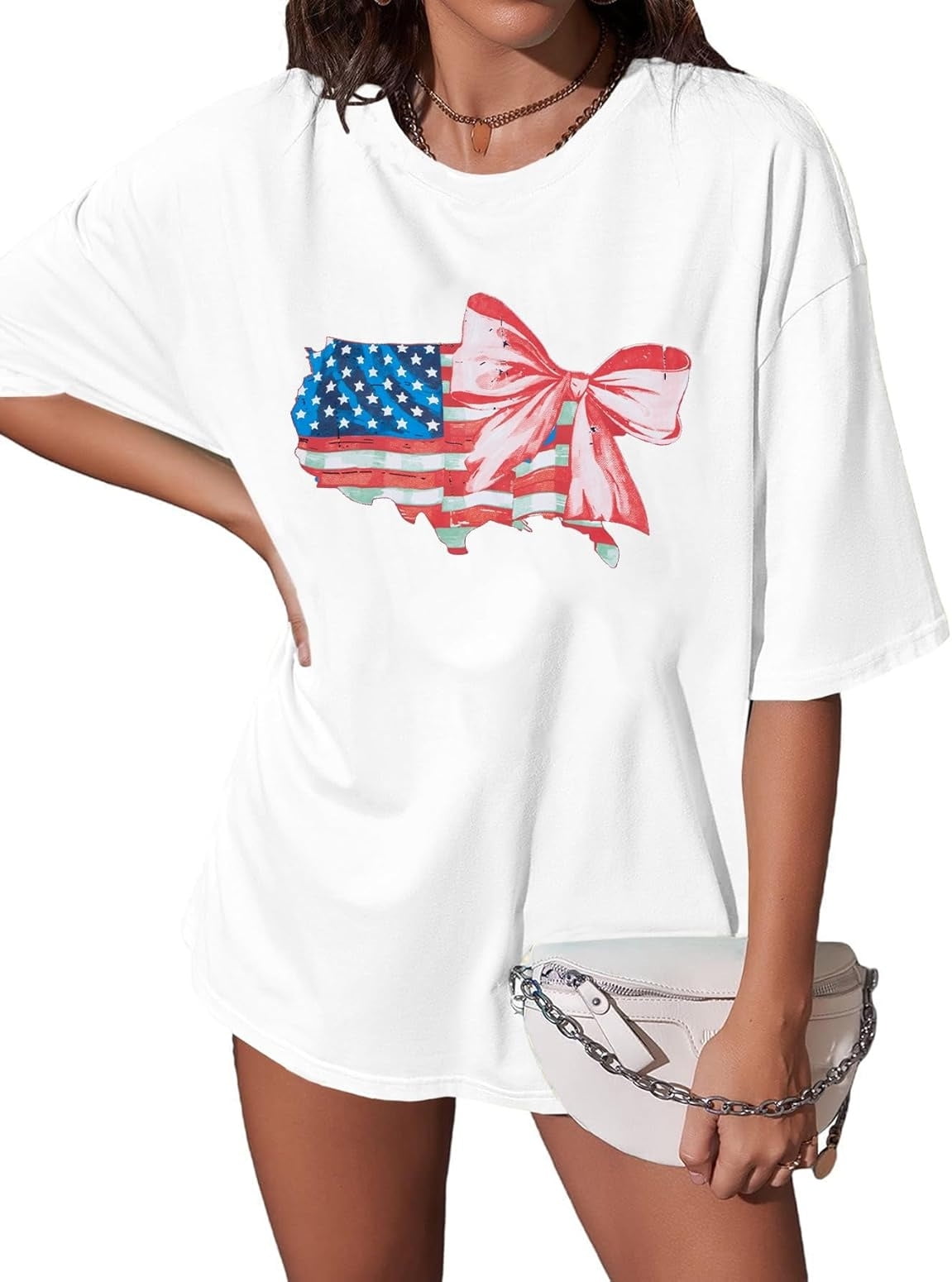 Stars, Stripes & Sweet Bows – Women's 4th of July Tee - Walmart.com