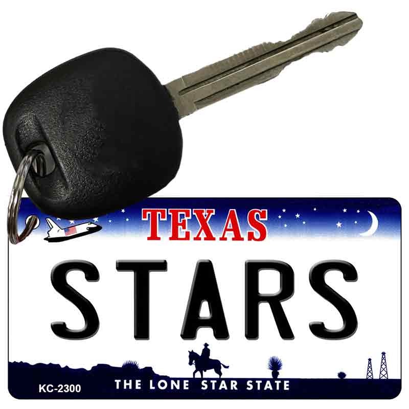 Stars Texas State License Plate Tag Key Chain KC-2300 3" x 1.5" Key ...