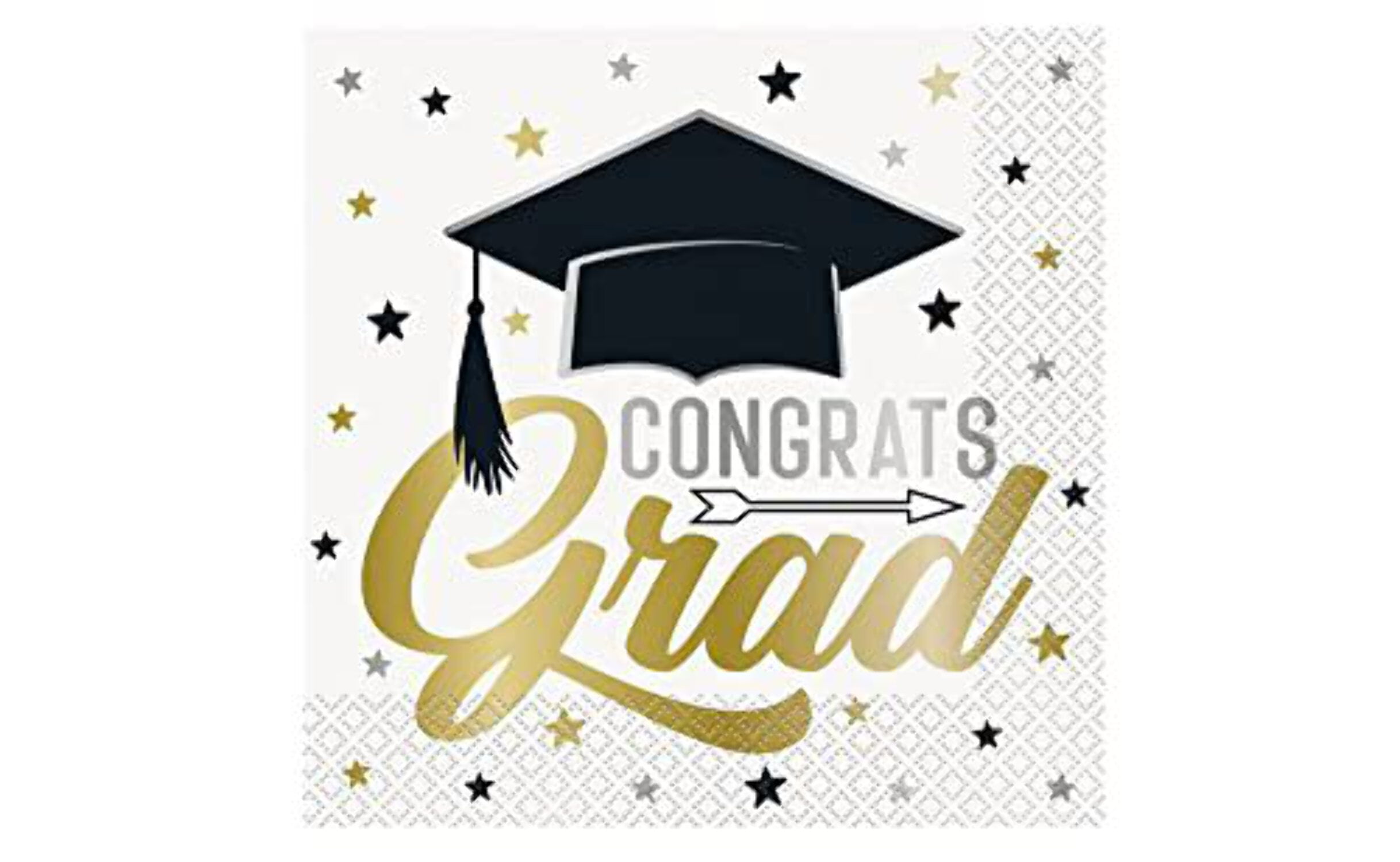 Stars and Caps Congrats Grad Luncheon Napkins, Graduation Party, 16 Ct ...