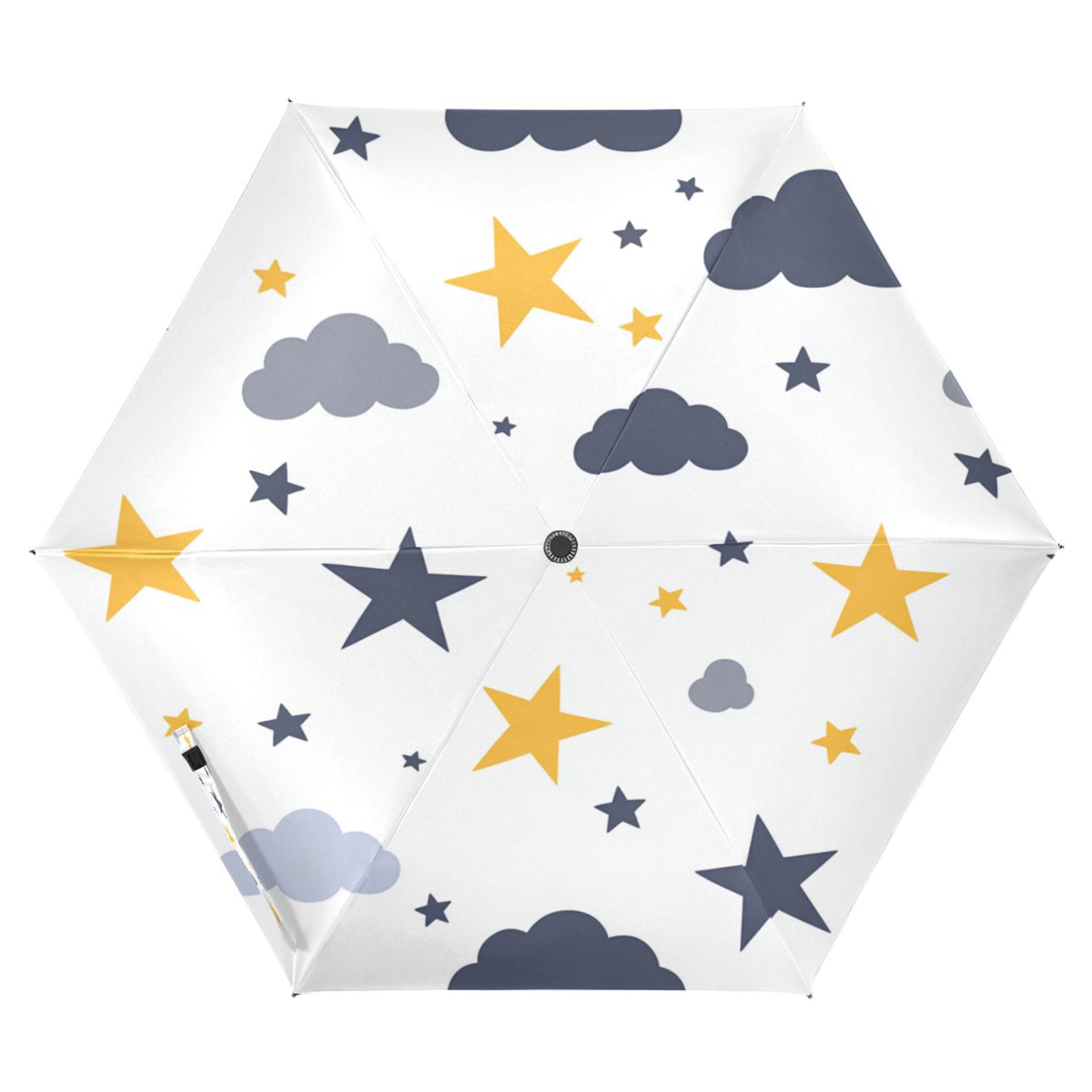 Stars and Clouds Drawn UV50+ Sunscreen Portable Umbrella, Waterproof ...
