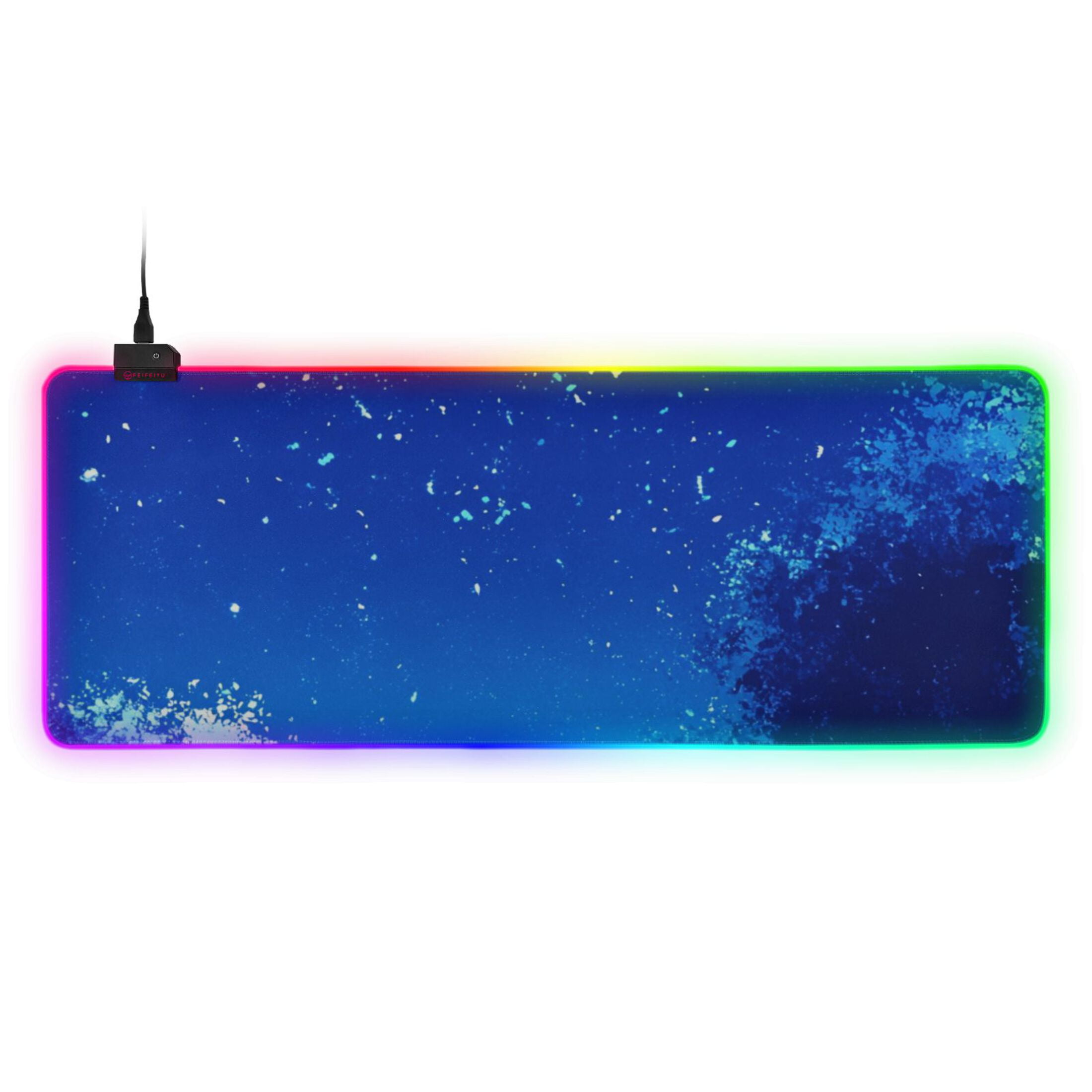Stars and Night Sky RGB Gaming Mouse Pad Large Keyboard Mat Rubber Base ...