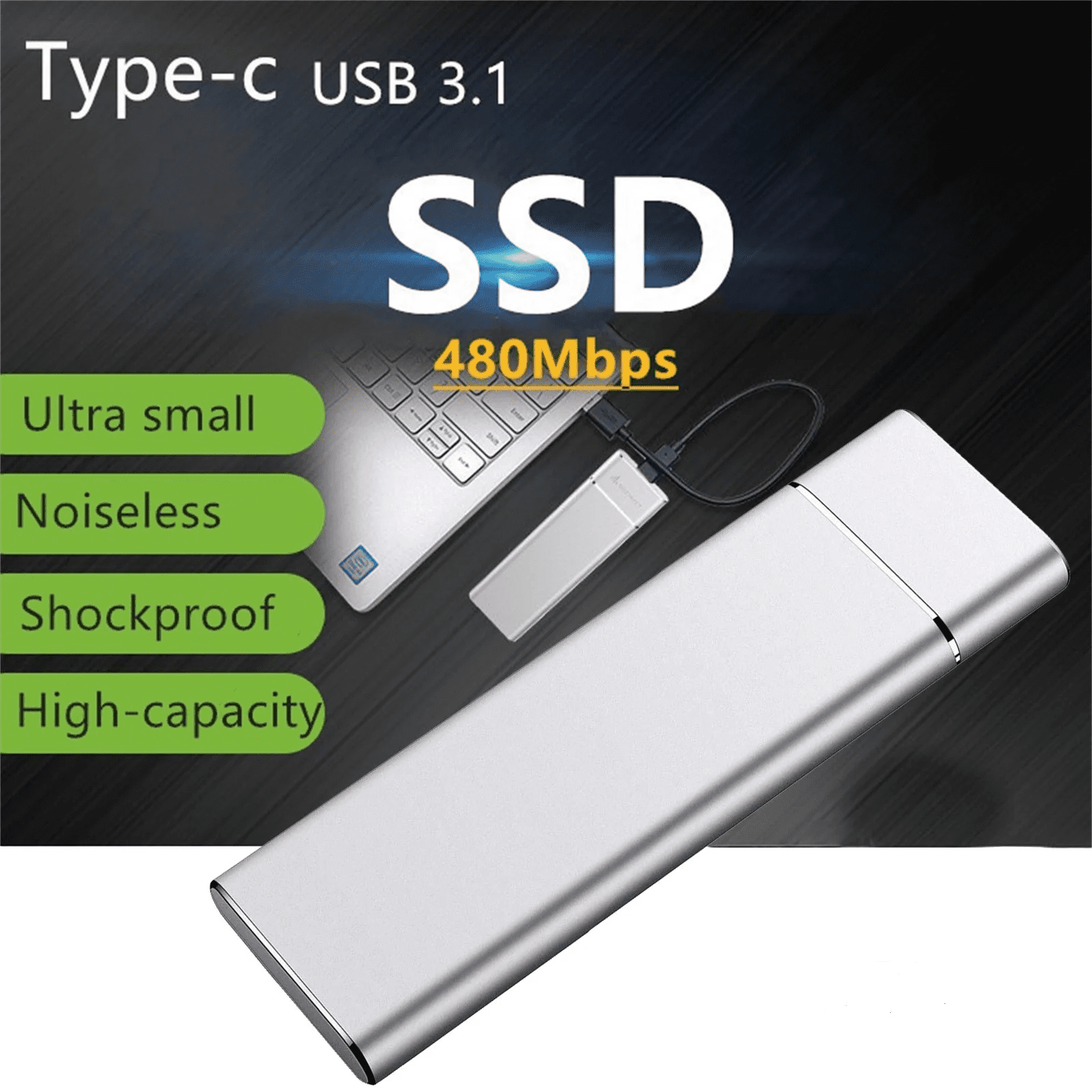 Starsace 60TB Portable SSD Type-C External Mobile Solid State Drive ...