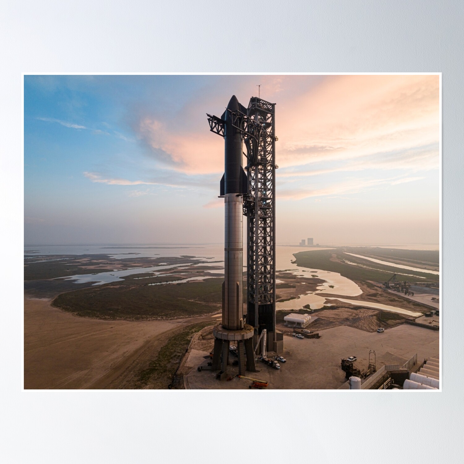 Starship And Super Heavy Ready For Launch Poster Wall Art, Modern Wall ...