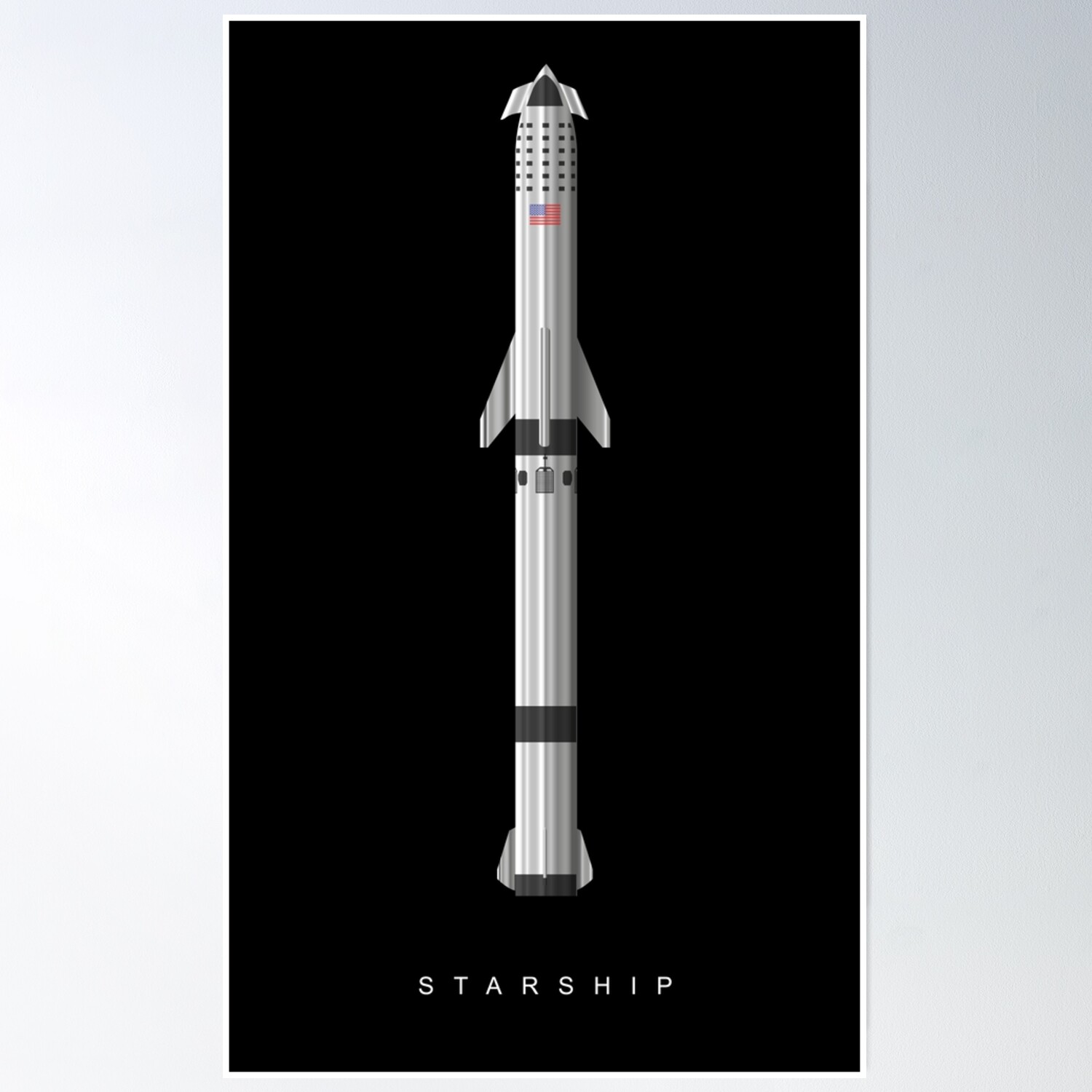 Starship Poster Wall Art, Modern Wall Decor, 8x12 UNFRAMED - Walmart.com