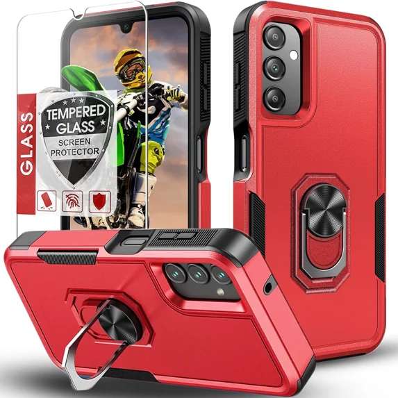 Starshop Samsung Galaxy S25 FE Case Phone Cover Shockproof Ring Stand ...