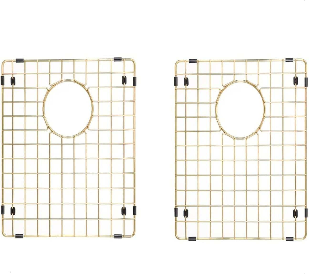 Starstar 50/50 Double Bowl Kitchen Sink Bottom Two Grids, Matte Gold ...