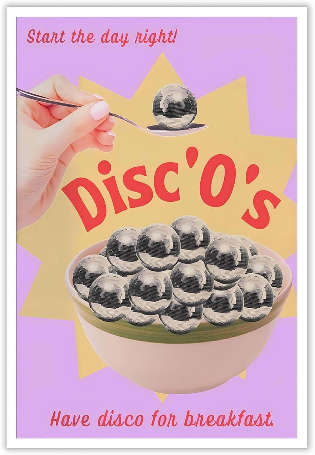 Start The Day Right! Disco Ball Posters Funny Have Disco For Breakfast ...