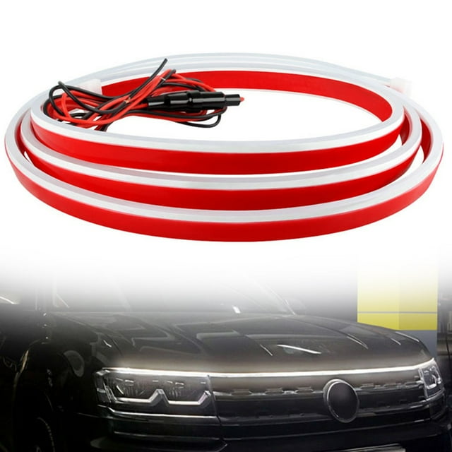 Start Scan Dynamic 180cm LED DRL Car Hood Light Strip Daytime Running ...