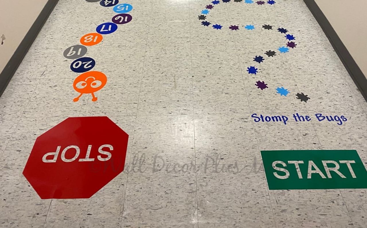 Start Stop Sign Sensory Path Floor Decals for Kids - Die-Cut Vinyl ...