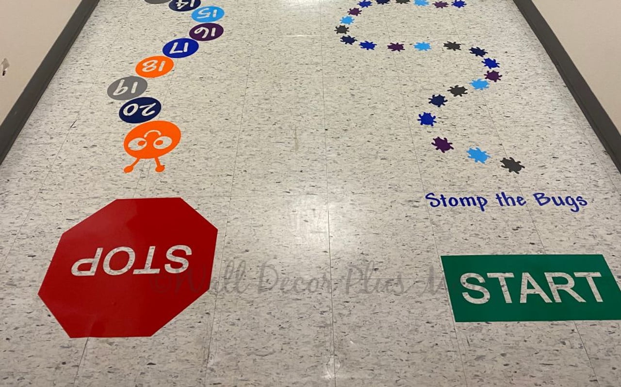 Start Stop Sign Sensory Path Floor Decals for Kids - Die-Cut Vinyl ...