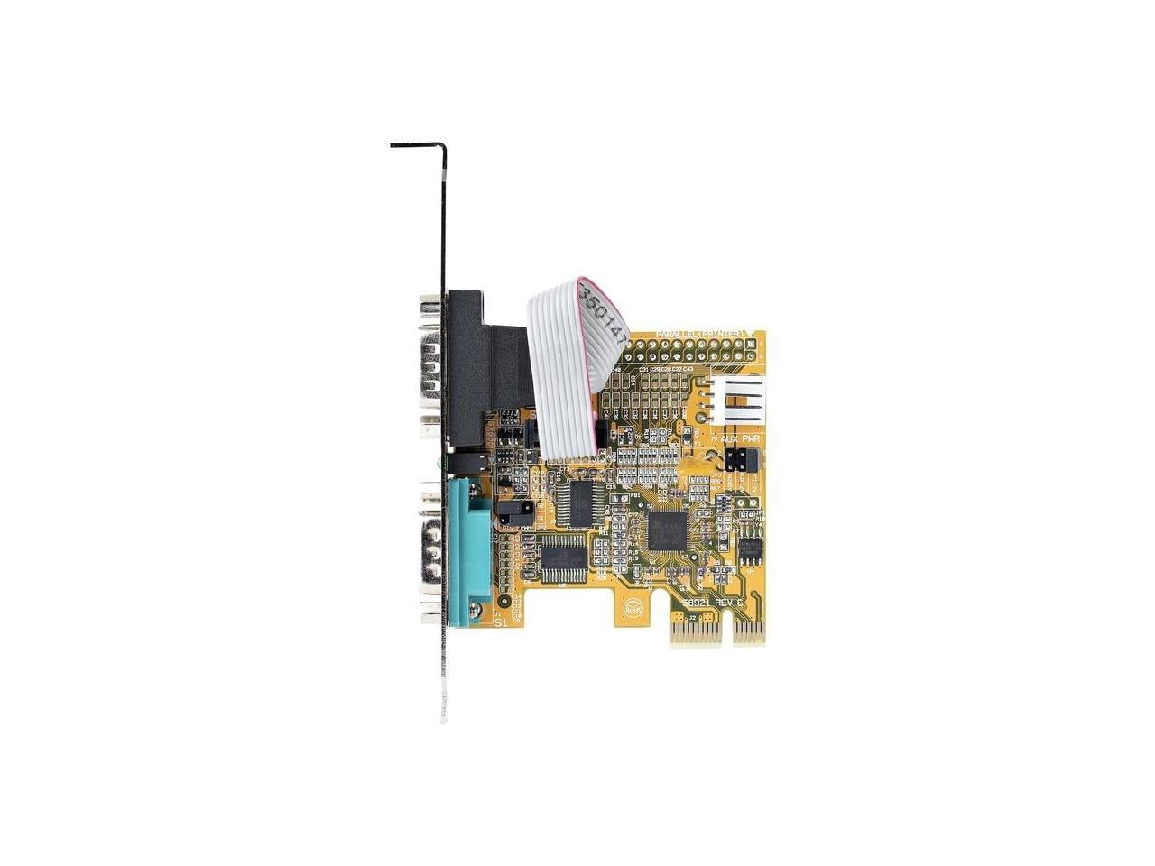 Startech 2-Port PCI Express Serial Card, Dual Port PCIe to RS232 (DB9) Serial Card, 16C1050 UART ...