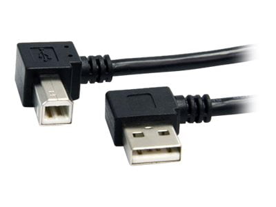 StarTech.com USB2HAB2RA3 3 ft. Black A Right Angle to B Right Angle USB ...